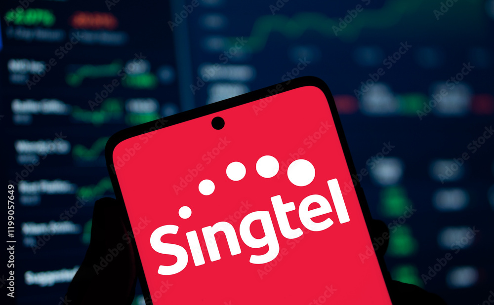 Dhaka, Bangladesh- 29 Dec 2024: Singtel logo is displayed on smartphone ...