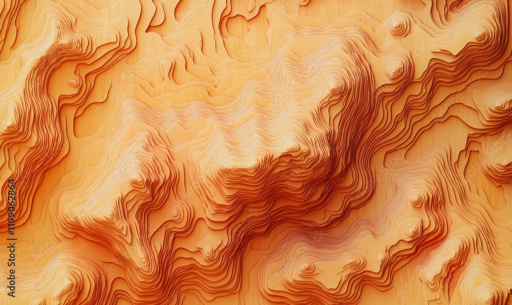 detailed topographic map showcasing intricate landforms against vibrant ...