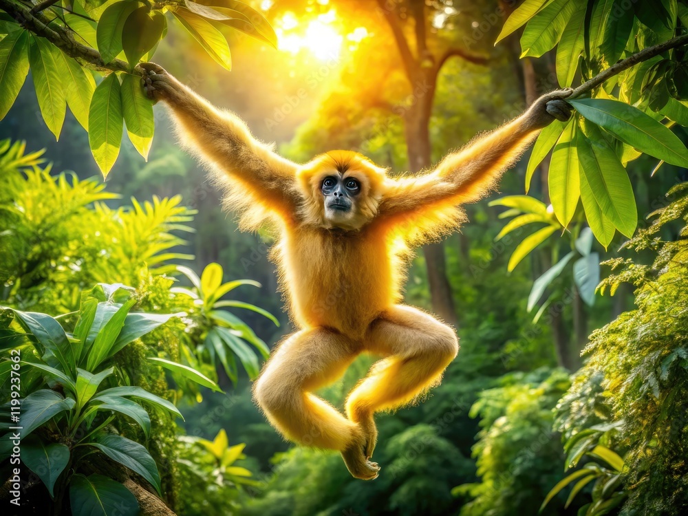 Endangered yellow-cheeked gibbons soar through Southeast Asian ...