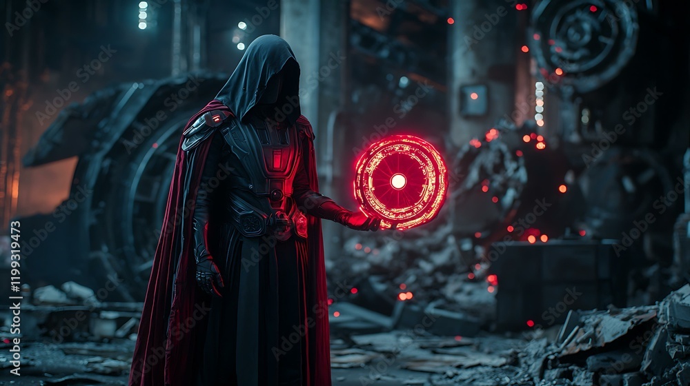 a high-resolution photo of A terrifying demon holding a glowing book of ...