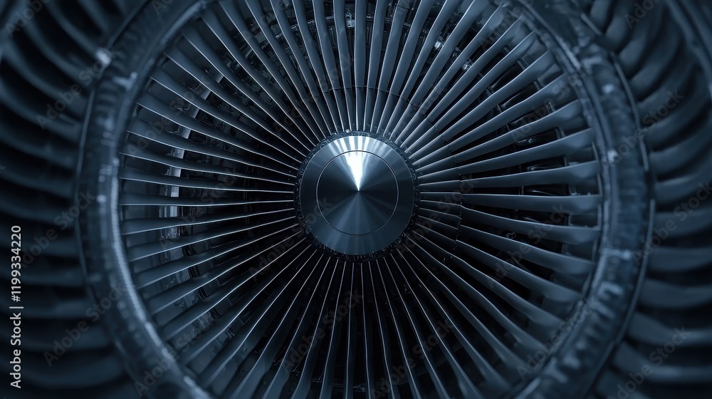 Aircraft engine close-up aviation facility high-definition image ...