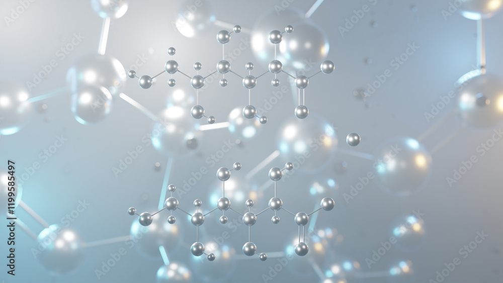 calcium gluconate molecular structure, 3d model molecule, calcium salt ...