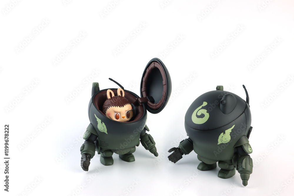 art toys Labubu the monster robot collection from Pop Mart blind box ...