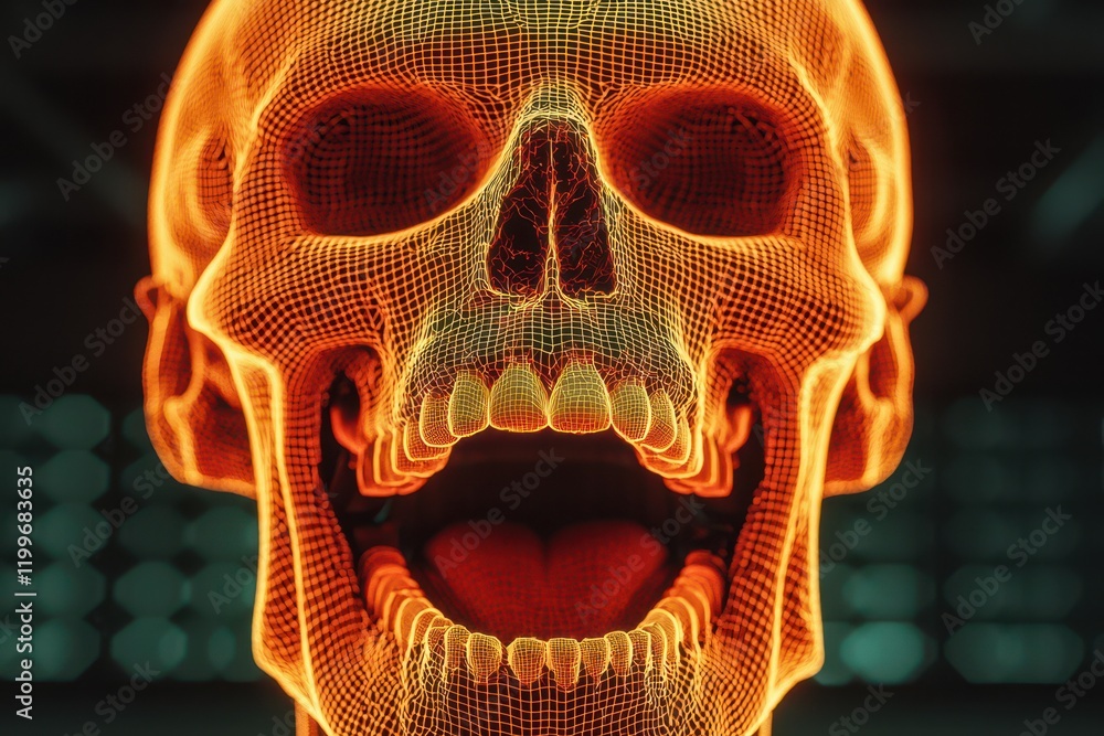 Soccer player grimacing in pain, glowing digital overlay showing injury ...