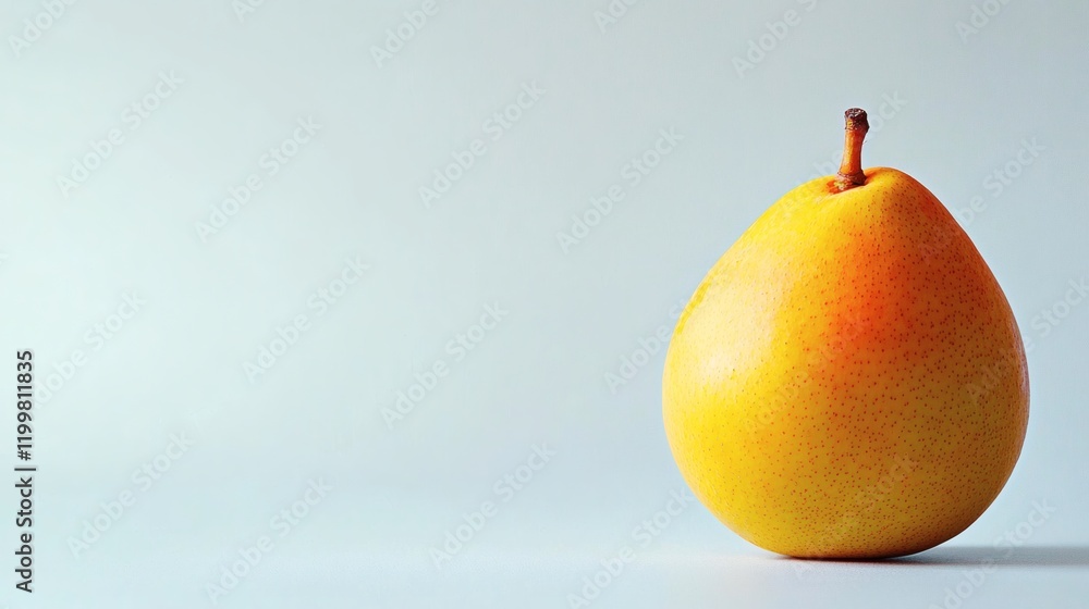 Isolated of a single mango with a smooth texture and perfect golden hue ...