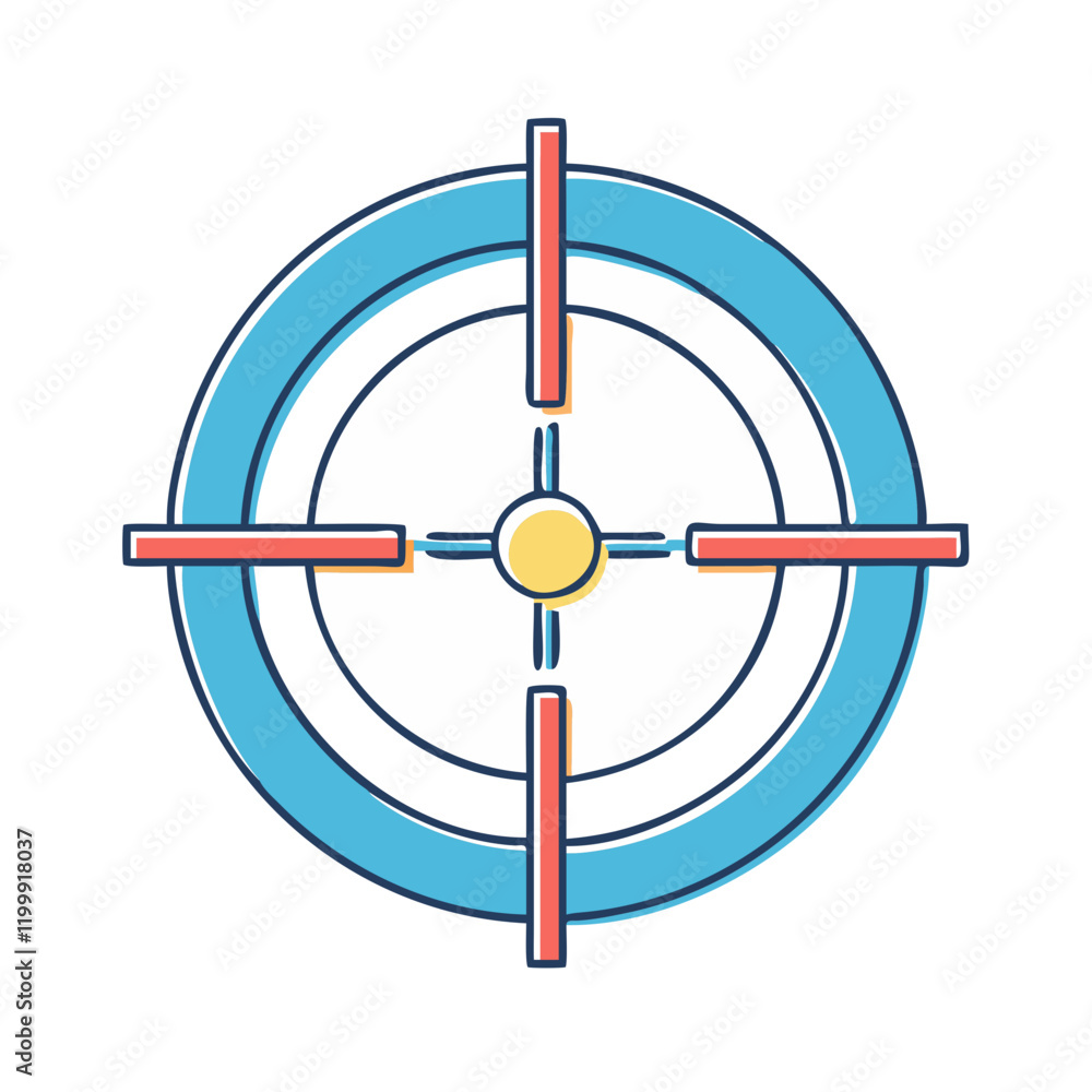 crosshair icon, crosshair vector illustration-simple illustration of ...