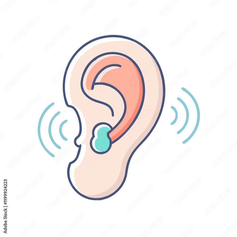 ear icon, ear vector illustration-simple illustration of ear, perfect ...