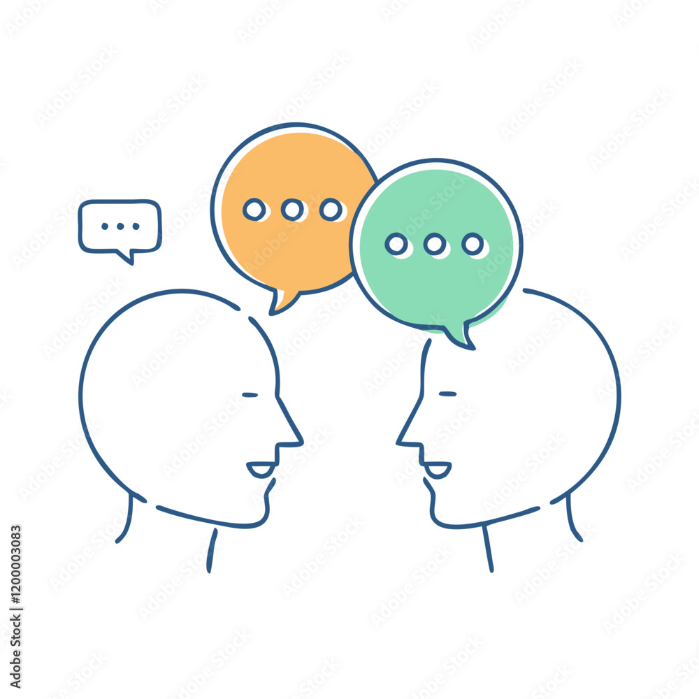 talking icon, talking vector illustration-simple illustration of ...