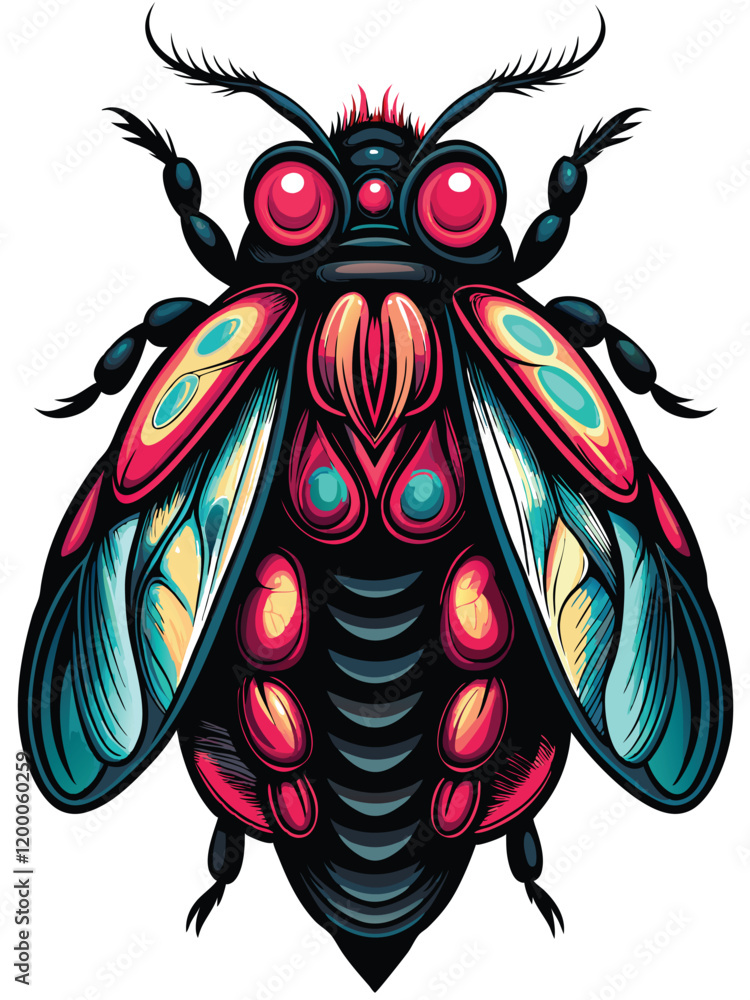 Draw a menacing bug-inspired monster with a segmented body, multiple ...