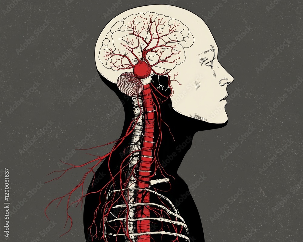 Ilustración de Stock A detailed illustration of the human anatomy ...