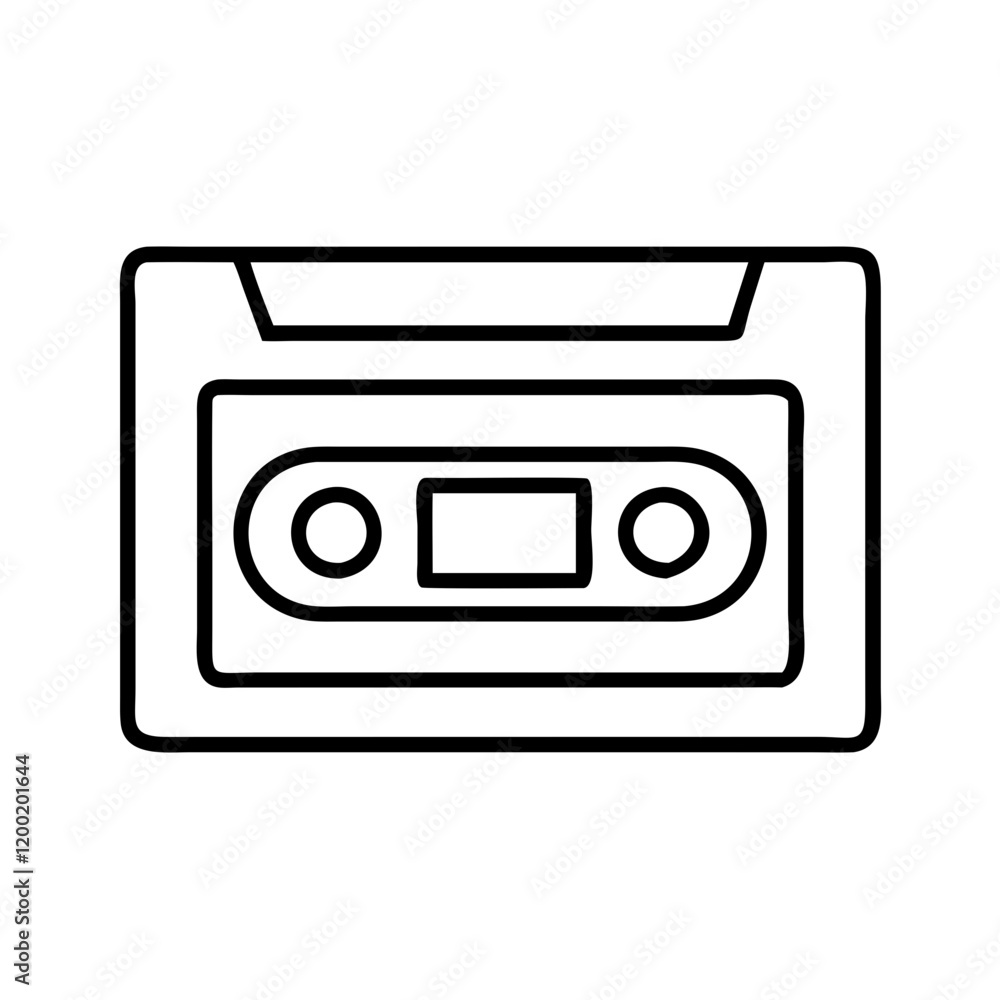 vhs icon, vhs line art - simple line art of vhs, perfect for vhs logos ...