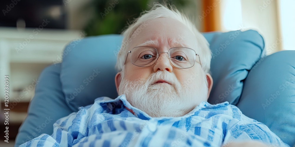 baby boomer - young child with white beard Stock Photo | Adobe Stock