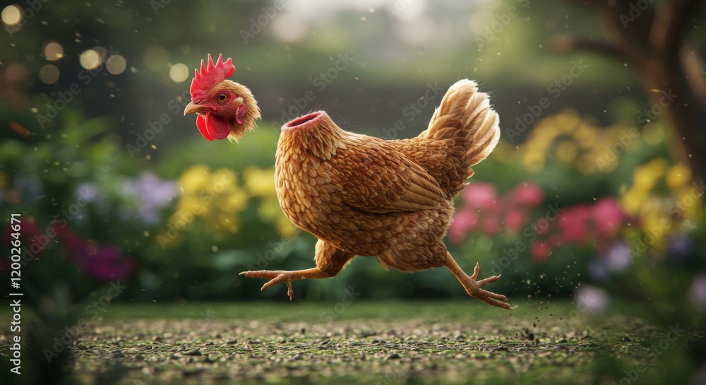 Ilustracja bez tantiem: headless chicken, run around like a chicken ...