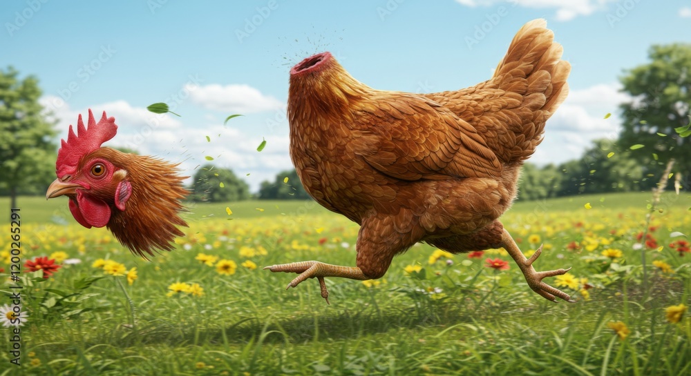 headless chicken, run around like a chicken with it's head cut off ...