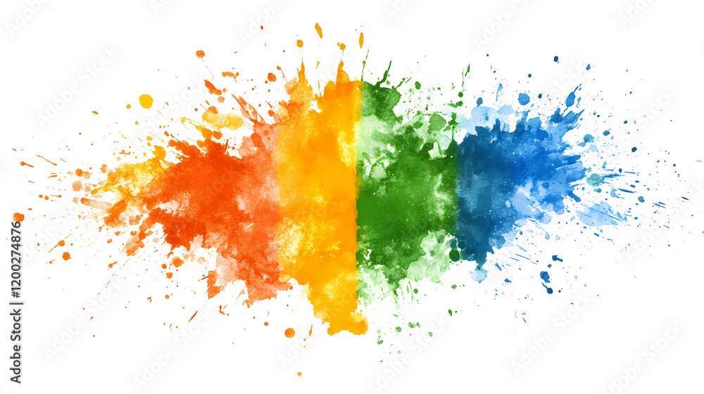 Indian flag colors splash isolated png transparent background. Abstract ...