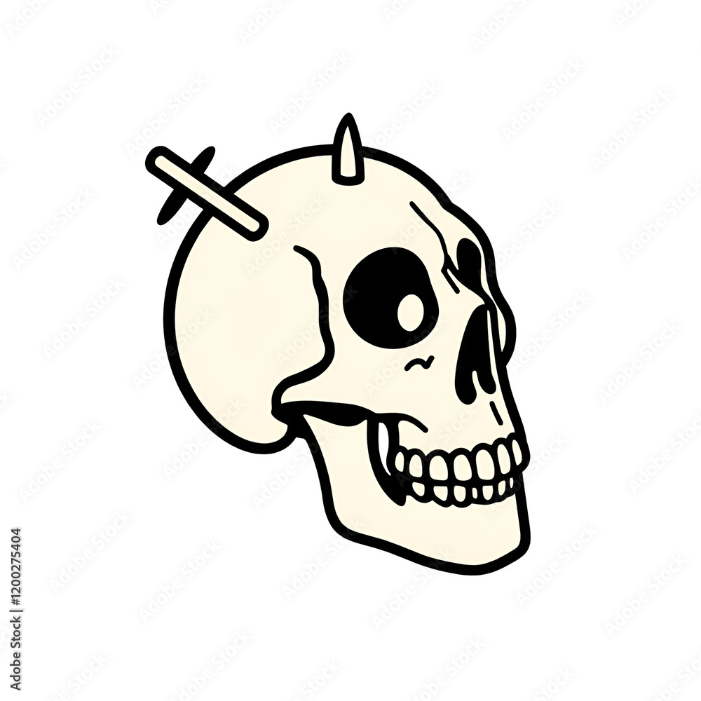 skull trephination icon. Elements of human deaths icon. Premium quality ...