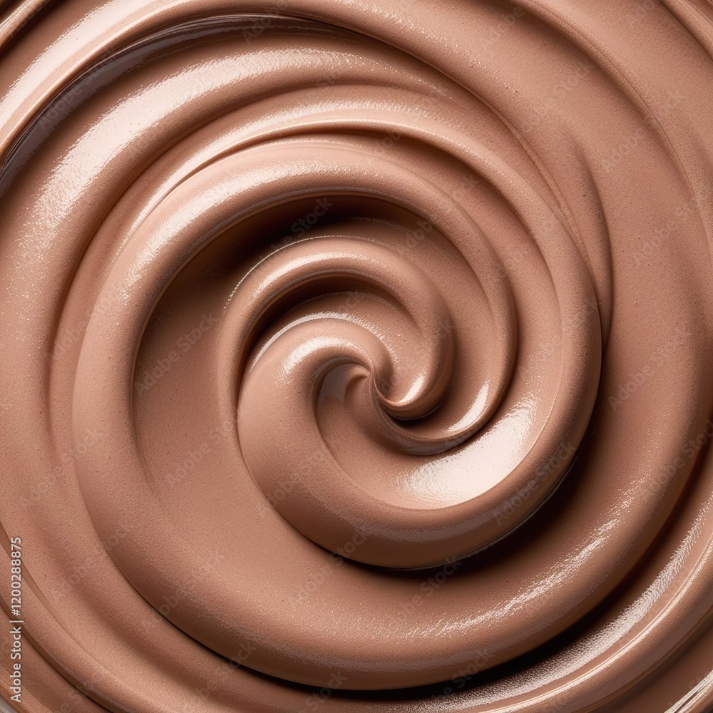 Mocha mousse chocolate spiral background, creamy coffee dessert top ...
