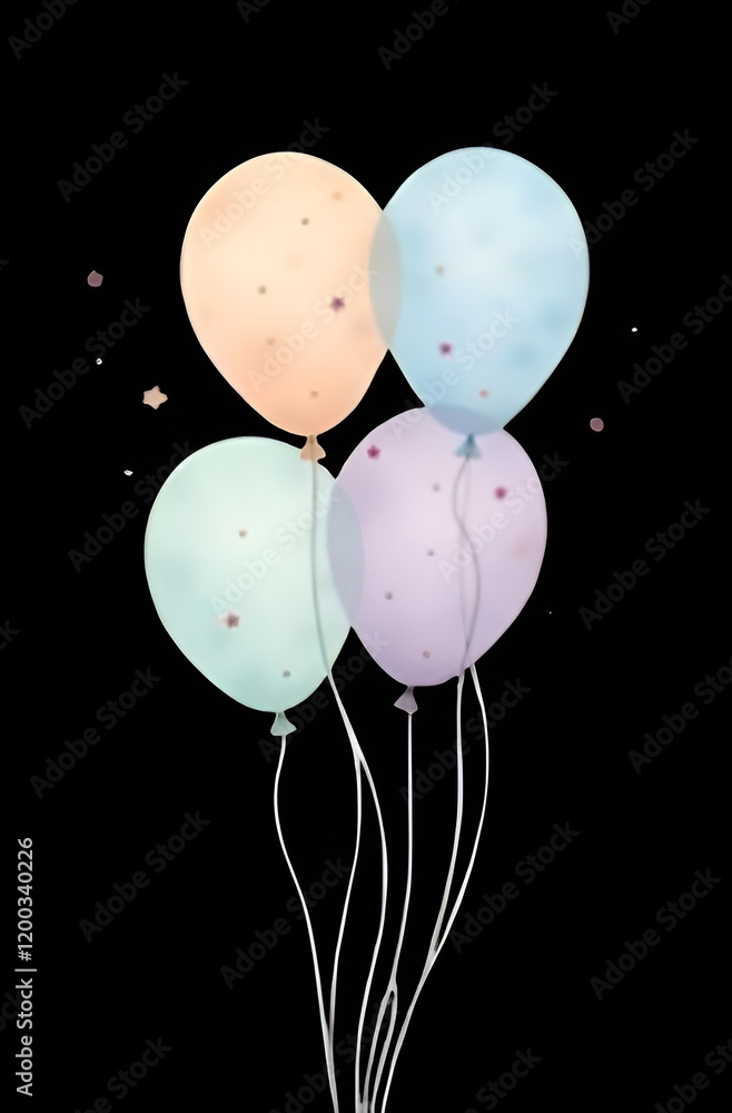Photo Stock confetti balloons PNG, transparent balloons PNG, gold ...