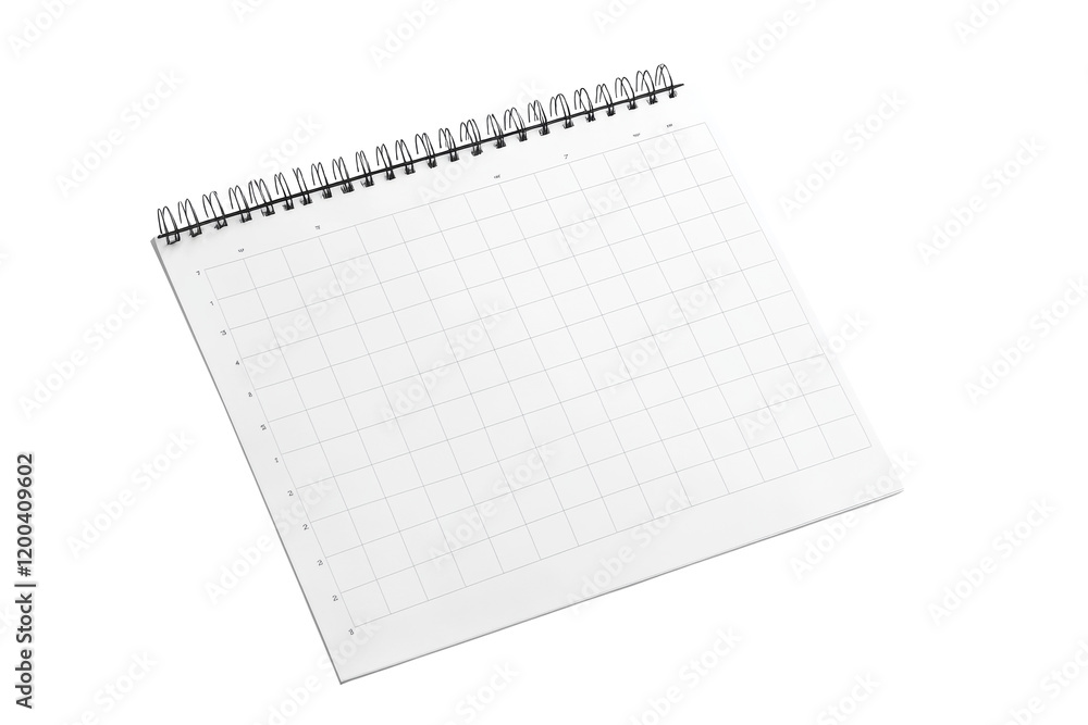 Blank desk calendar on transparent background. White calendar, note pad ...