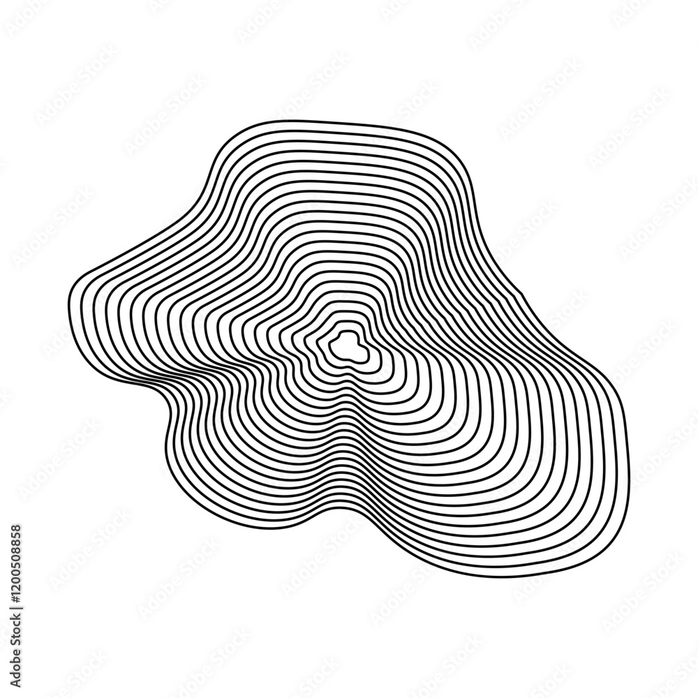 Geography line map with topographic map background. vector of organic ...