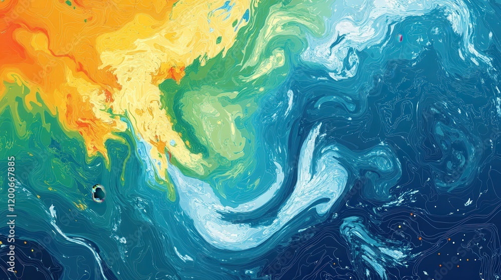 representation of an atmospheric pressure map, showing isobars and how ...