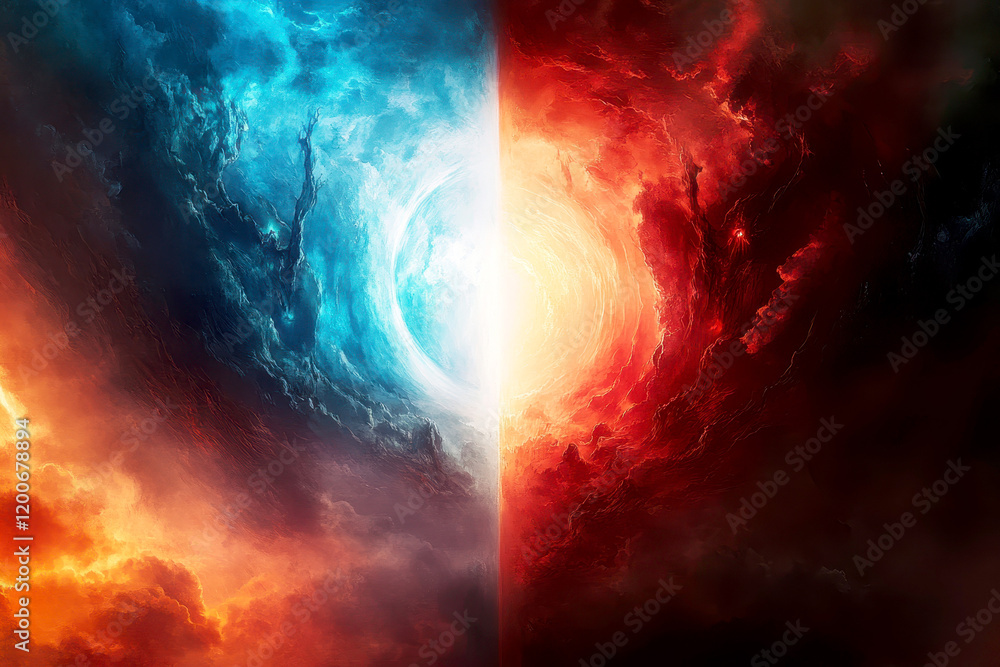 Versus wallpaper, heaven and hell, good vs evil, light and darkness ...