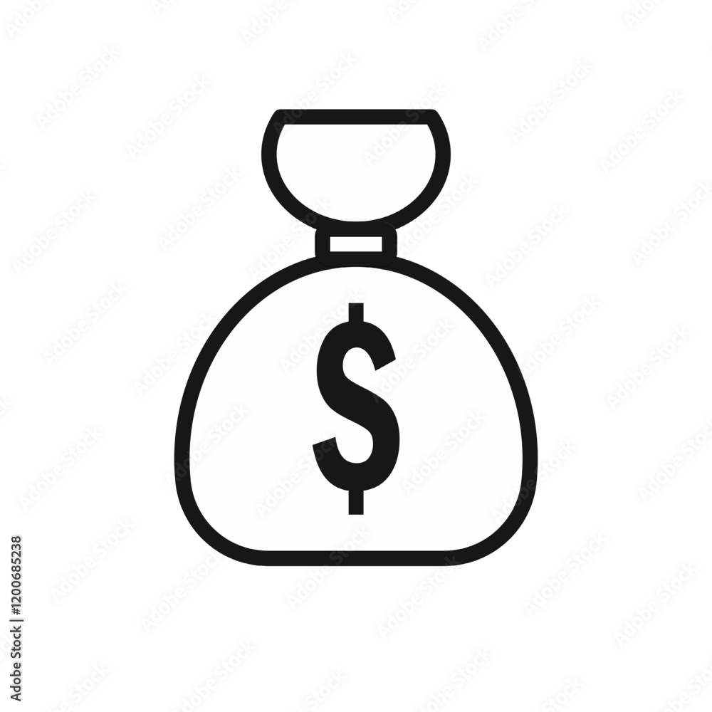 perfect for linear ui designs featuring vector money Stock Vector ...