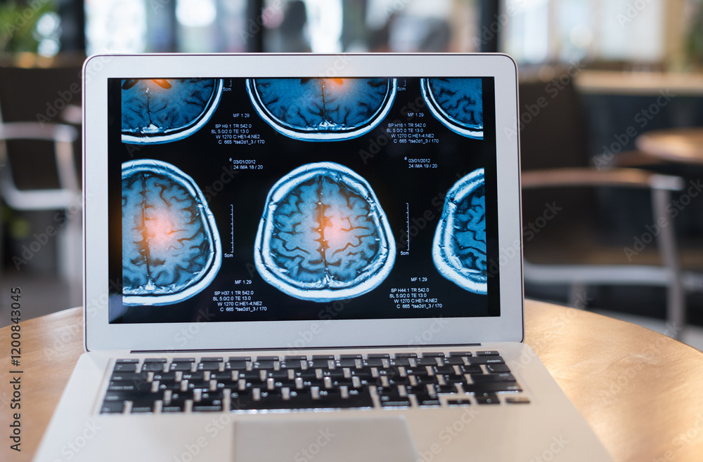 Stroke Brain x-ray image show is cerebrovascular disease that has ...