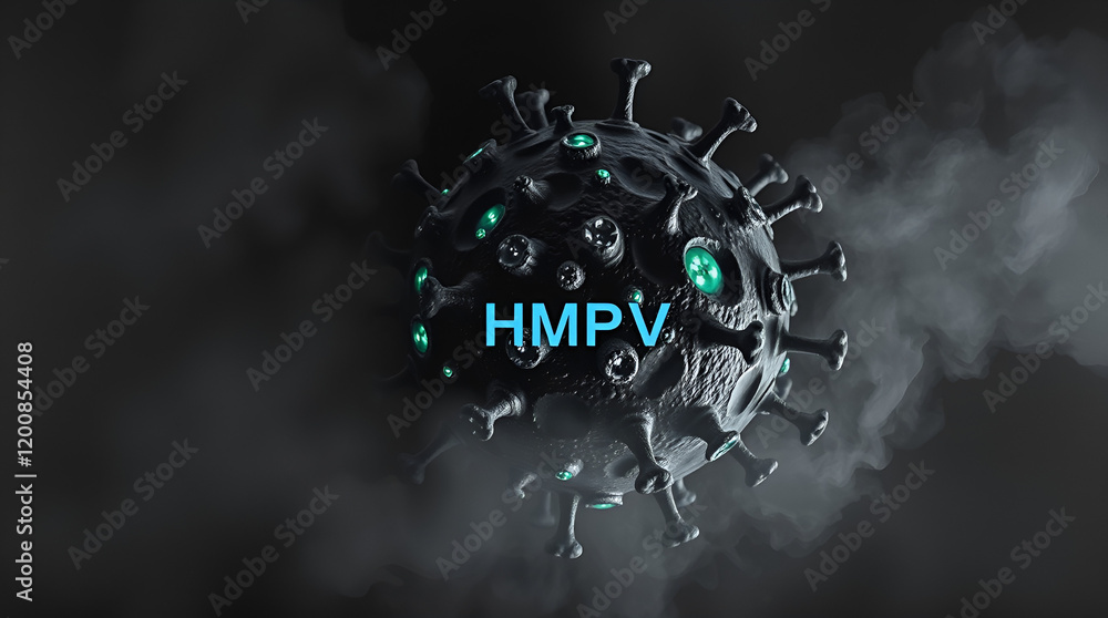 Human Metapneumovirus (HMPV) Particle: Detailed 3D Model for Viral ...
