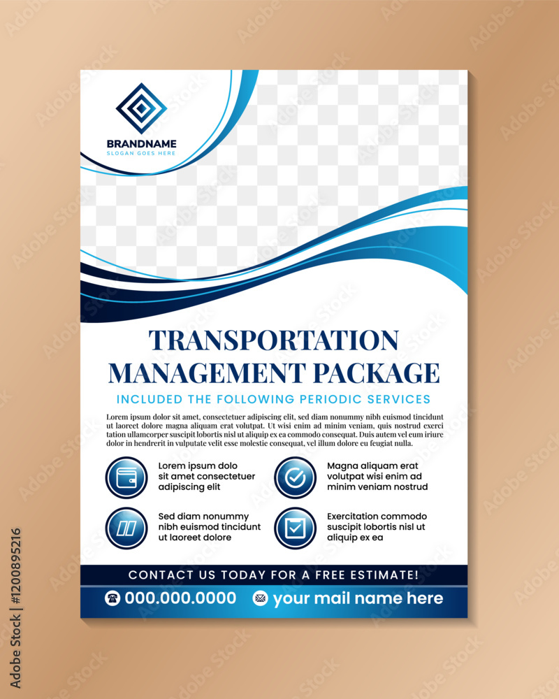 transportation management package Flyer Design Template. cleaning and ...