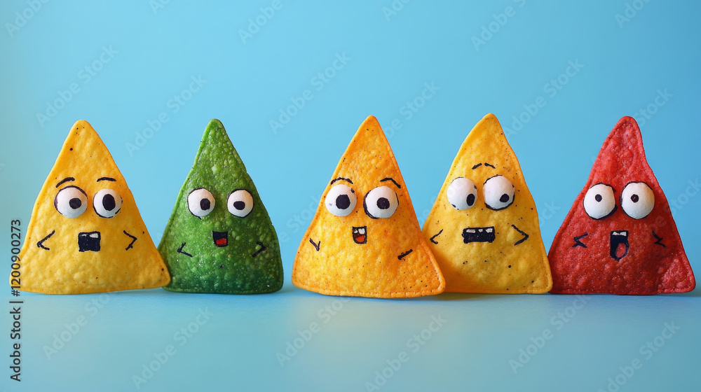 Funny mexican nachos chips characters shadow match game worksheet ...