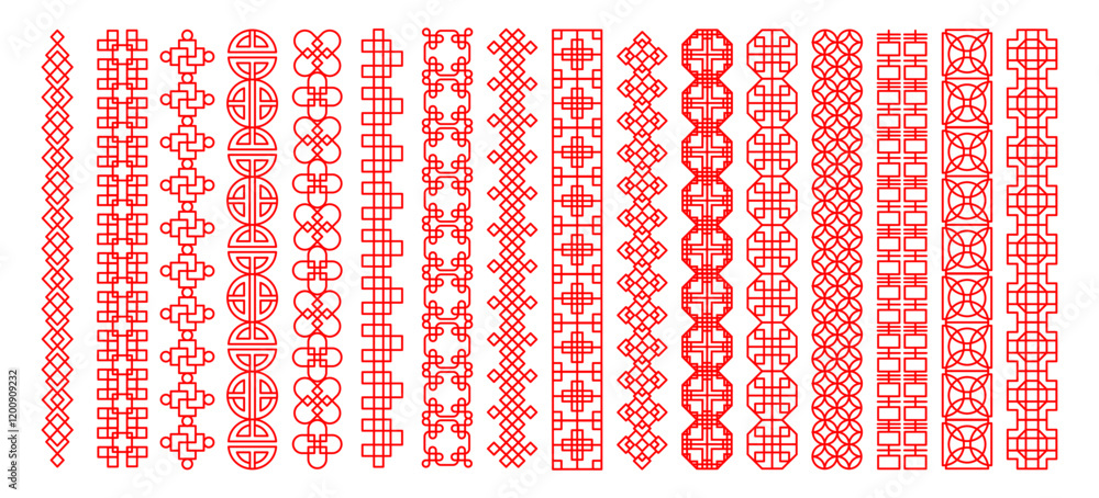 Chinese pattern frame. China ornament. Oriental design. Geometric ...