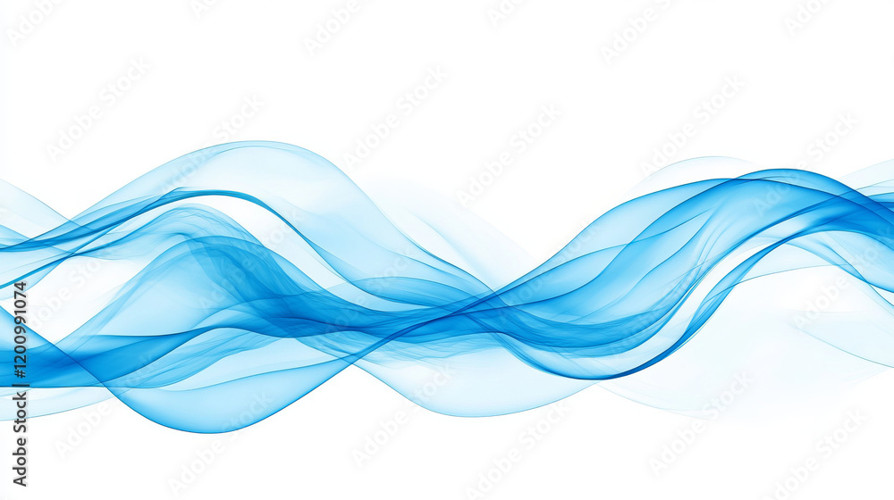 Sea and ocean wave lines, blue water surf borders and frames, vector ...