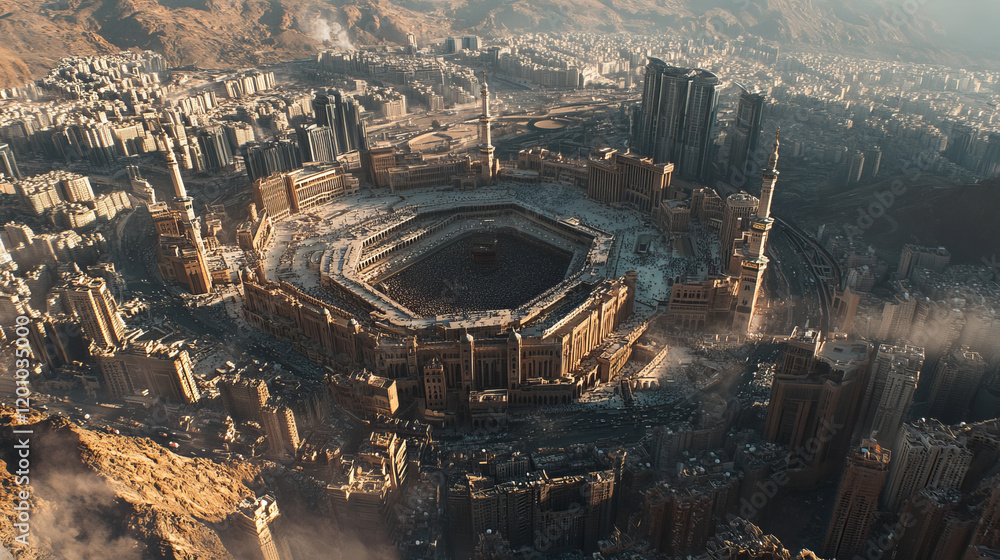 Kaaba mosque in Mecca isolated islam halal outline icon. Vector muslim ...