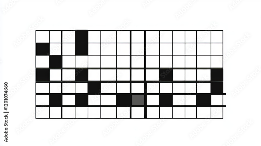 Crossword game grid template, word guess quiz layout empty boxes ...