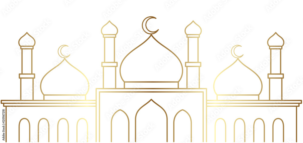 islamic background mosque vector illustration Stock Vector | Adobe Stock