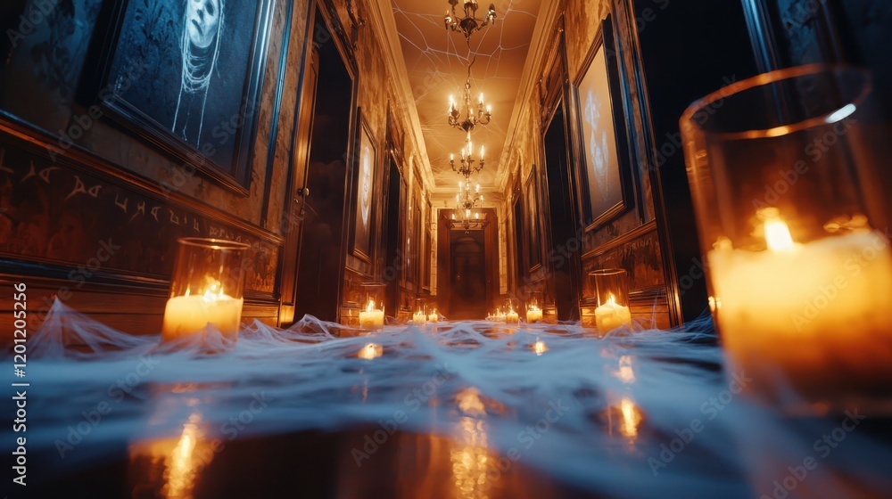 Eerie haunted hallway exploration abandoned manor photography dimly lit ...