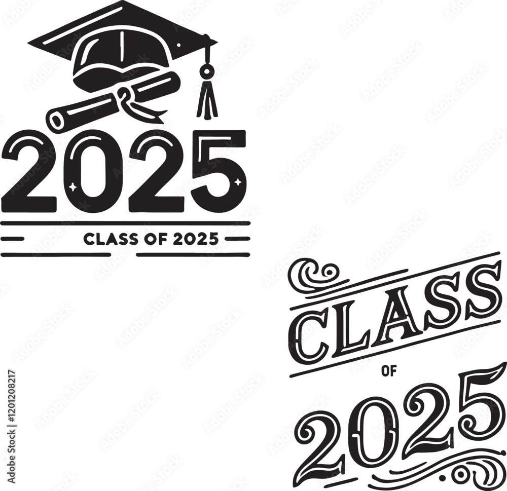 isolated class of 2025 icon, class of 2025 icon Vector , class of 2025 ...