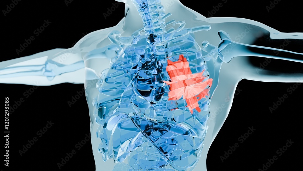 3D visualization of LUNG cancer, Medical Animation , X-Ray: A detailed ...