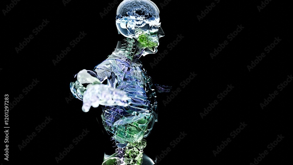 3D visualization of human body , Medical Animation , X-Ray: A detailed ...