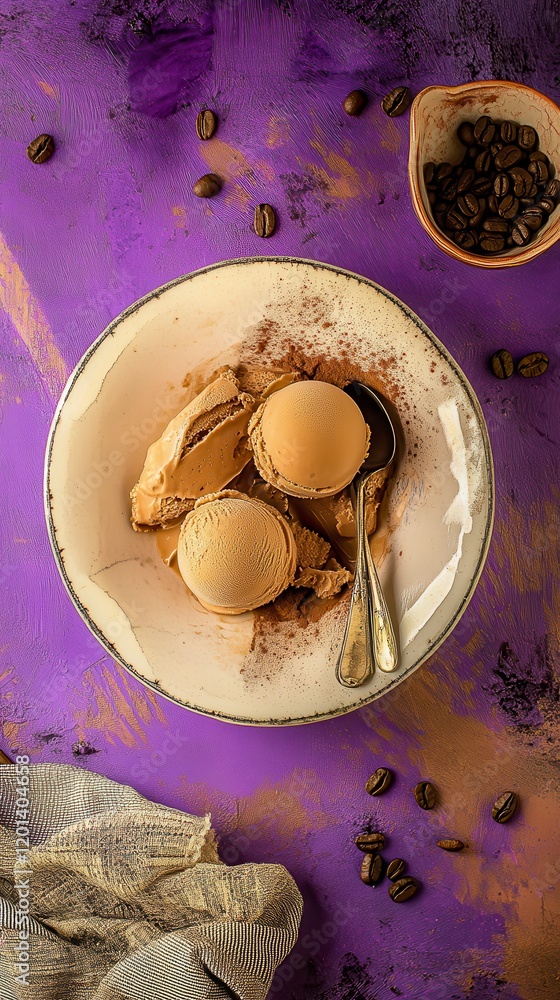 Hyper-quality professionnal photography, ultra detailed, Coffee Gelato ...