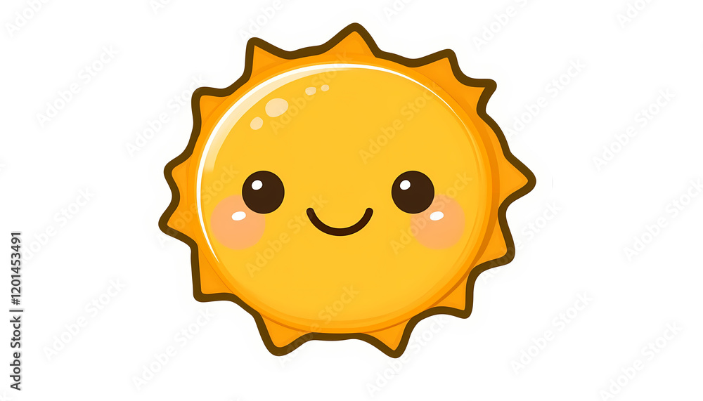 Cute Happy Smiling Sun Cartoon Character Illustration fun icon logo ...