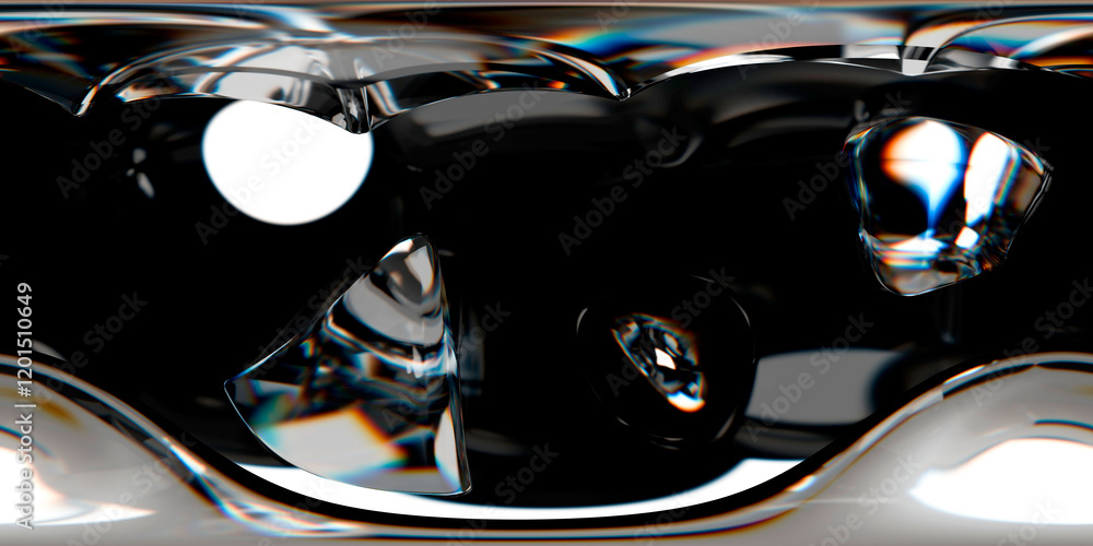 HDRI map, Abstract iridescent background design, 3d render panoramic ...