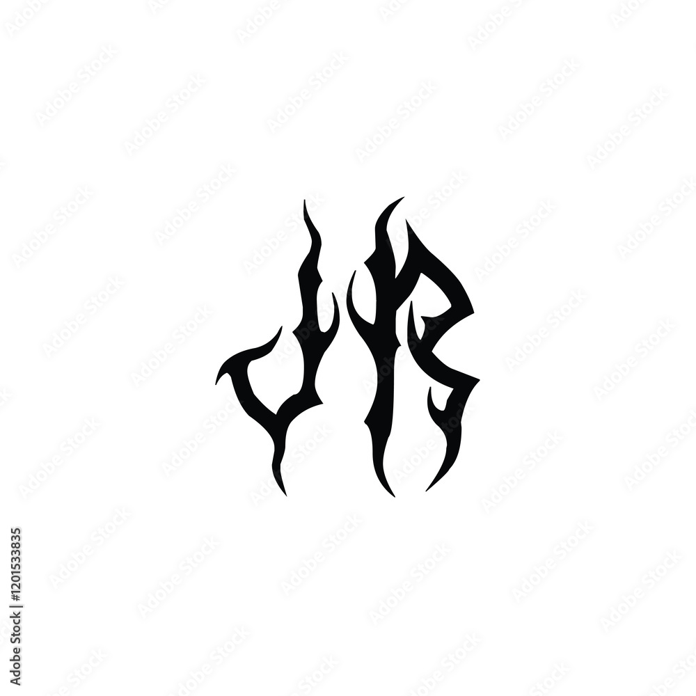 JR monogram logo design letter text name symbol monochrome logotype ...