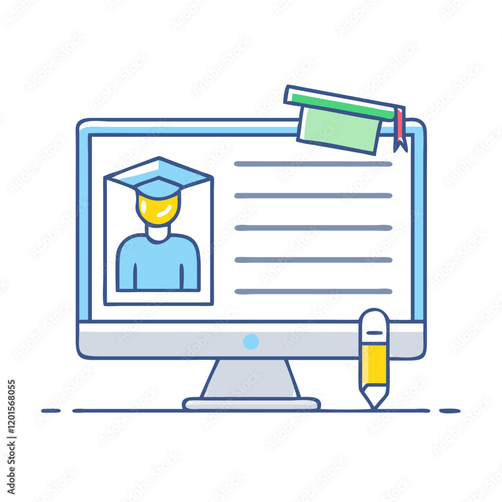 Vector de Stock online learning portal icon, online learning portal ...