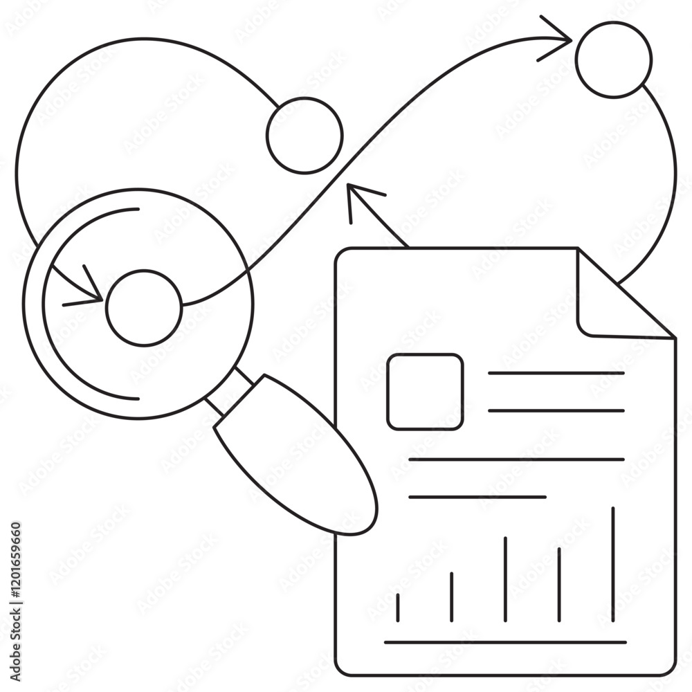 Model Evaluation Icon Simple Outline Monochrome Black Vector Pictogram With Thin Lines On A