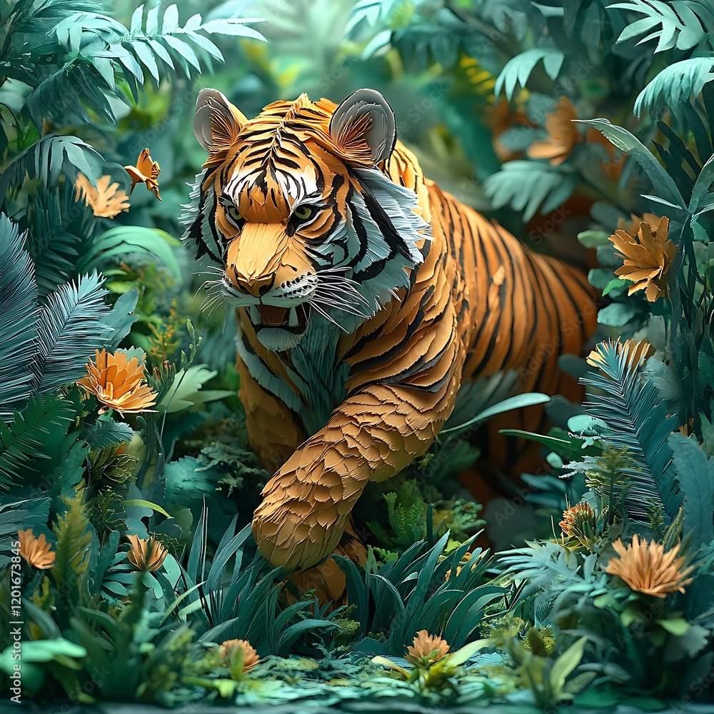 Papercraft wildlife conservation, 3D paper dioramas celebrating ...