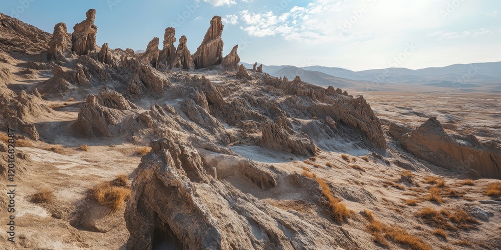 These ancient rock formations, shaped by volcanic eruptions over 1500 ...