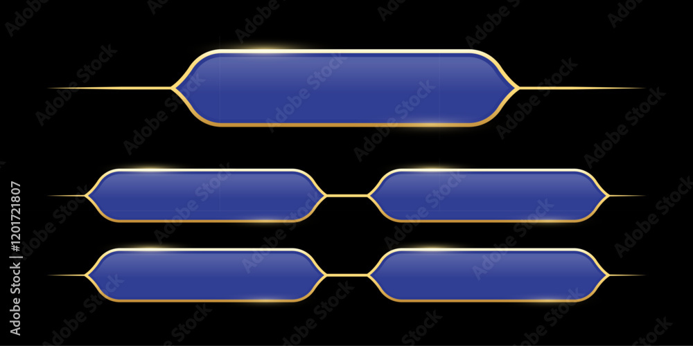 Quiz template. Trivia game layout. Question and answer blue frames with ...