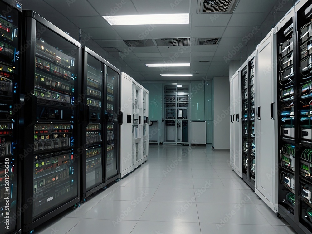 server rooms,room with servers,data center,,server rack with servers ...